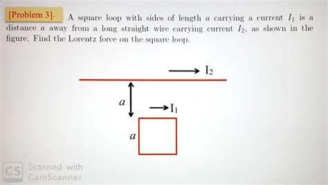 Solved Problem A Square Loop With Sides Of Length A Chegg