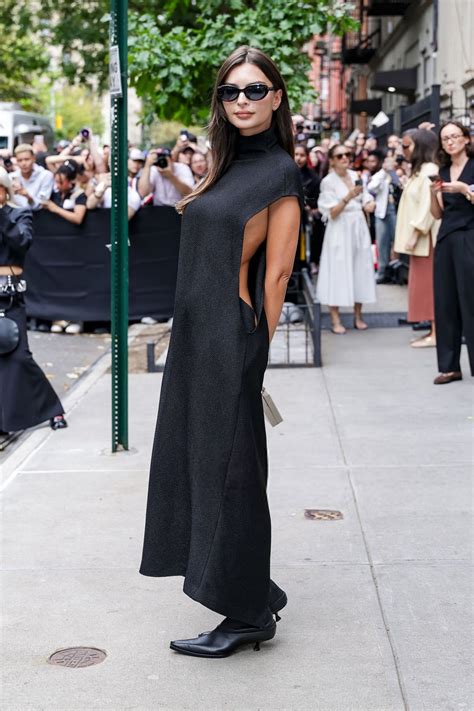 Emily Ratajkowski Unveils Slashed Black Dress At Calvin Klein Celebmafia