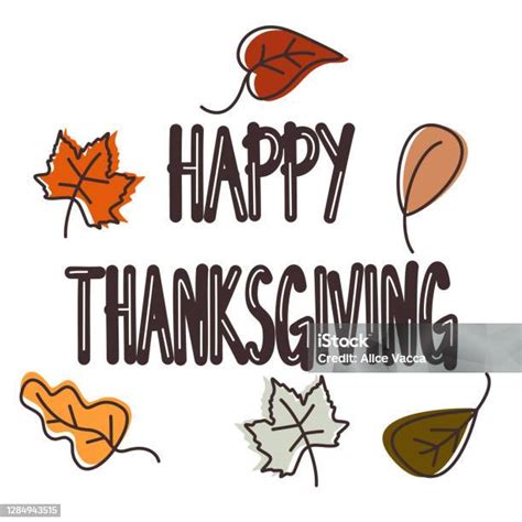 귀여운 손으로 그린 편지 행복 추수 감사절 와 가을 잎 추수 감사절 벡터 카드 일러스트 11월에 대한 스톡 벡터 아트 및 기타 이미지 11월 가을 감사 Istock