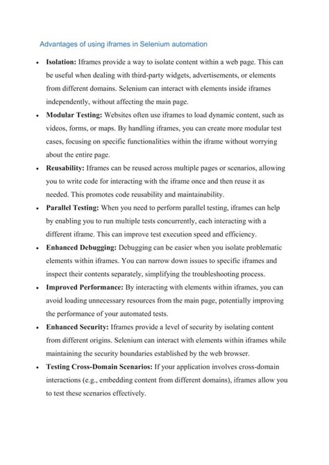 Handling Iframes In Selenium Based Test Automationpdf