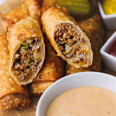 Cheeseburger Egg Roll Recipe The Epicurean Mouse