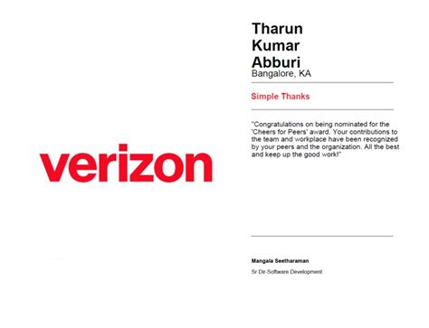 Tharun Kumar Abburi On Linkedin Simplethanks Verizon 22 Comments