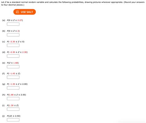 Solved Let Z Be A Standard Normal Random Variable And Chegg Com