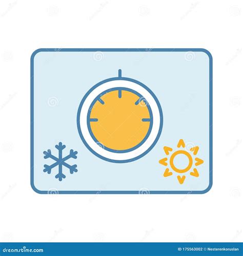 Climate Control Knob Color Icon Stock Vector Illustration Of