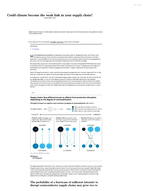 Could Climate Become The Weak Link In Your Supply Chain Mckinsey Pdf