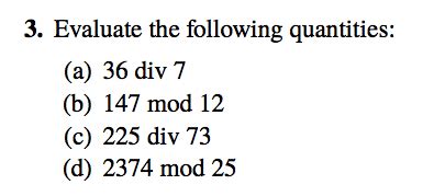 Solved Find The Quotient And Remainder Of Each Of The Chegg