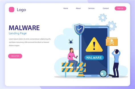Premium Vector Virus Malware Detected Concept Viruses Attack Warning Signs Hacking Alert