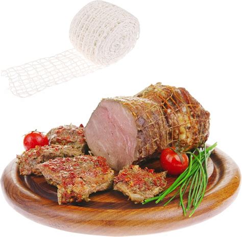 Tutuviw 164ft Meat Netting Roll With 18 Holes Elastic Smoked Meat