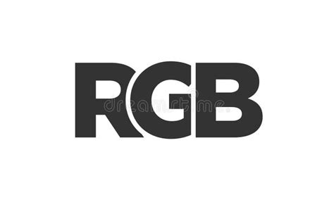 Rgb Logo Design Template With Strong And Modern Bold Text Initial Based Vector Logotype