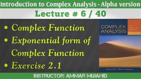 Complex Functions Exponential Form Of A Complex Number Complex