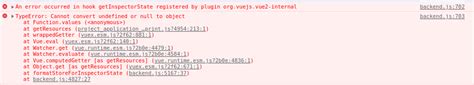 An Error Occurred In Hook Getinspectorstate If Vuex Module Has `` In The Key · Issue 1696