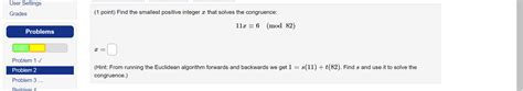 Solved 1 Point Find The Smallest Positive Integer X That