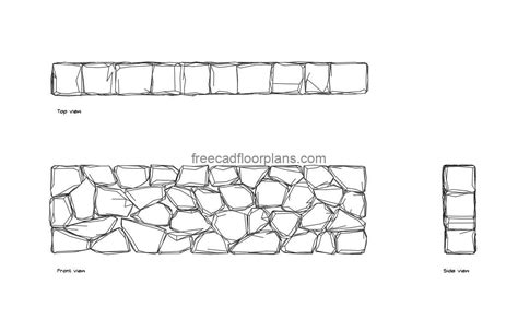 Rock Wall Free Cad Drawings