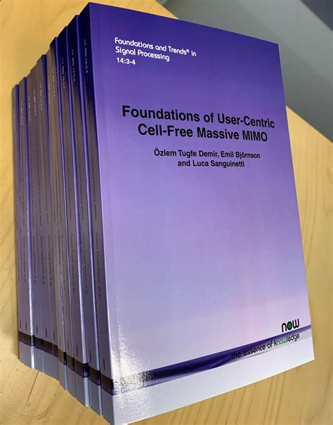 New Book Foundations Of User Centric Cell Free Massive Mimo Wireless