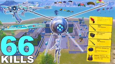66kills 😱all conqueror player landed in here🔥 i solo vs squad pubg
