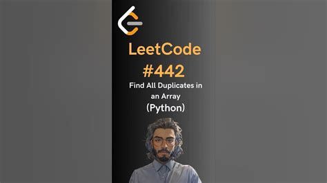 Leetcode442 Find All Duplicates In An Array Python Youtube