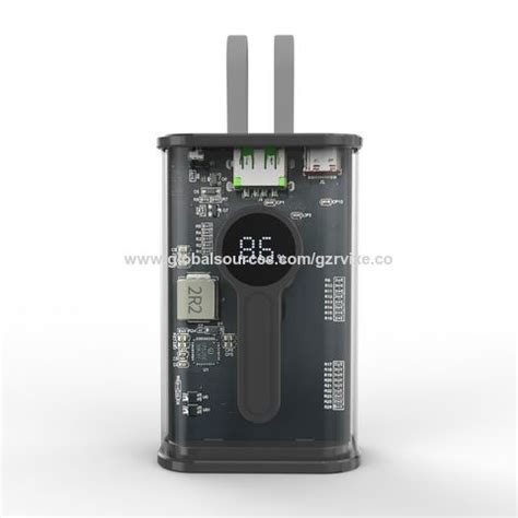 Buy Wholesale China Mini Transparent Pd Quick Charge Power Bank Mah With Built In Cable