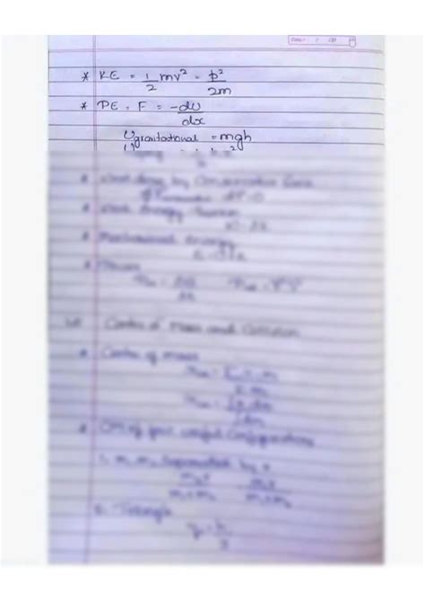 SOLUTION Physics Formulas Complete Hand Written Class Notes Studypool