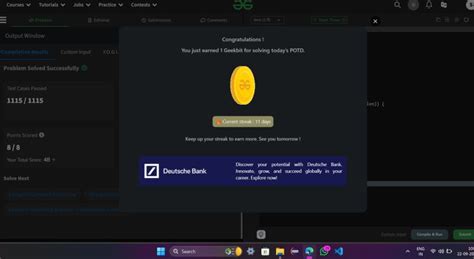 Codingchallenge Geekstreak2024 Deutschebank Potd Day11 Problemsolving Streak
