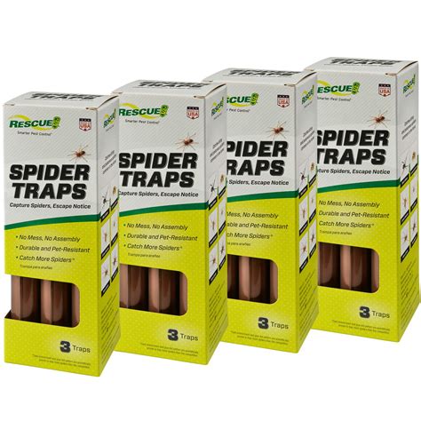 Rescue Spider Traps Catches Brown Recluse Hobo Spiders Black Widows