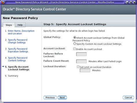 Global Account Lockout Oracle Fusion Middleware Evaluation Guide For Oracle Directory Server