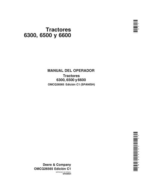 John Deere 6300 6500 6600 Tractor Pdf Manual Del Operador Es
