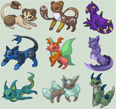 Eeveelution Concepts By Wooded Wolf Deviantart Com On DeviantART Pokemon Dragon New Pokemon