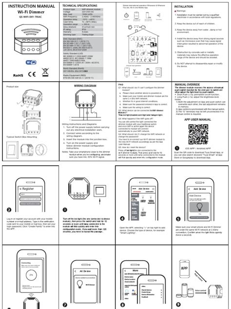 Installation Manual And User Guide For The Qs Wifi D01 Triac Wifi