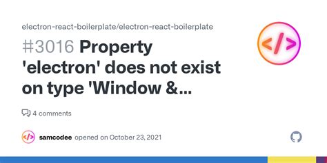 Property Electron Does Not Exist On Type Window And Typeof Globalthis Did You Mean Electron