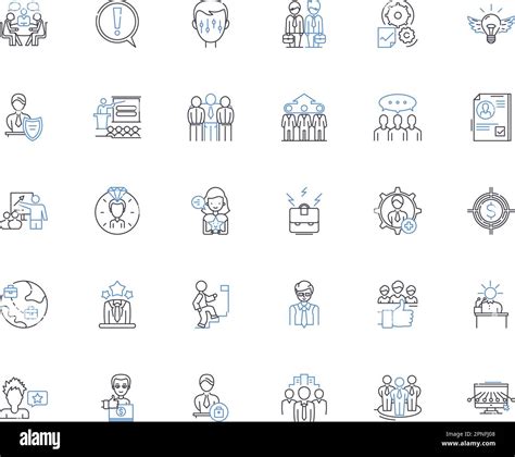 Construction Technology Line Icons Collection Automation Robotics Prefabrication D Printing