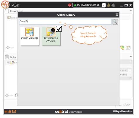 Save Drawing DWG DXF Central Innovation MFG Knowledge Base