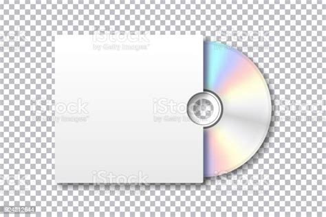 벡터 장식와 투명 한 배경에 대 한 현실적인 격리 된 디스크 브랜드 아이덴티티에 대 한 빈 템플릿입니다 콤팩트 디스크에 대한