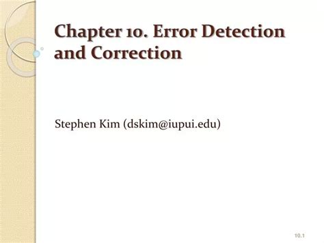 Ppt Chapter 10 Error Detection And Correction Powerpoint Presentation Id5336181