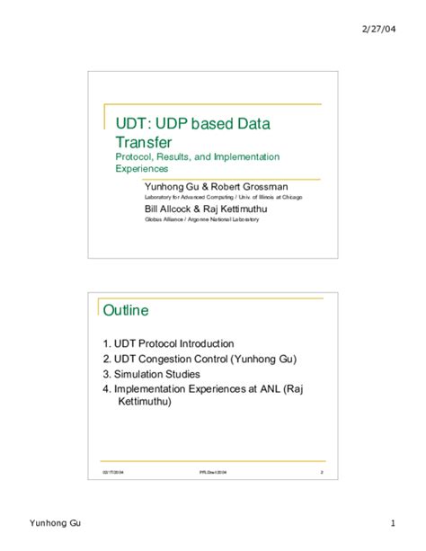 Pdf Udt Udp Based Data Transfer