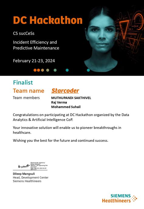Raj Verma On Linkedin Hackathon Innovation Teamwork Siemens Ai