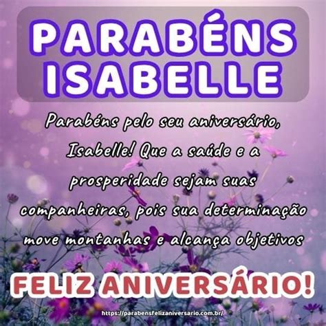 Mensagens De Parabéns E Feliz Aniversário Isabelle