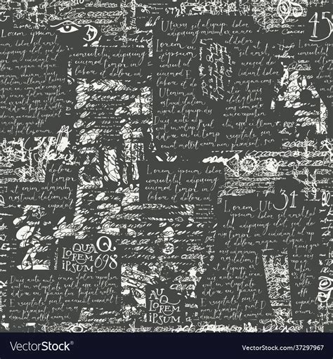 Seamless Pattern With Handwritten Text Lorem Ipsum