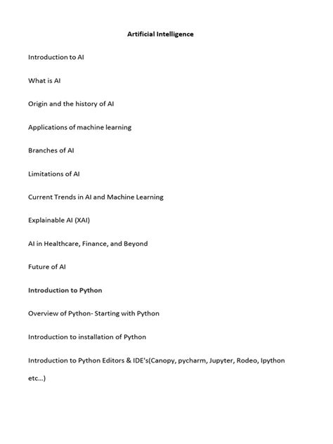 Python For Ai Workshop Guide Pdf Python Programming Language