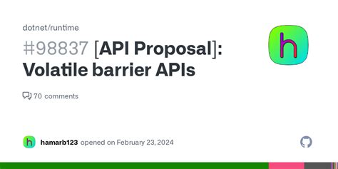 API Proposal Volatile Barrier APIs Issue 98837 Dotnet Runtime