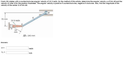 Solved Crank OA Rotates With A Counterclockwise Angular Chegg