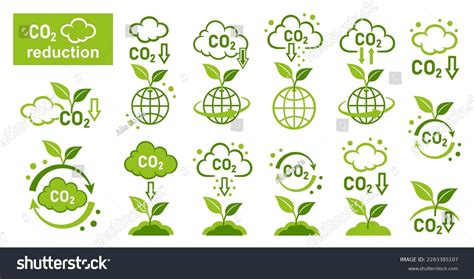 Co2 Emission Reduction Green Plant Carbon Stock Vector Royalty Free 2283385107 Shutterstock