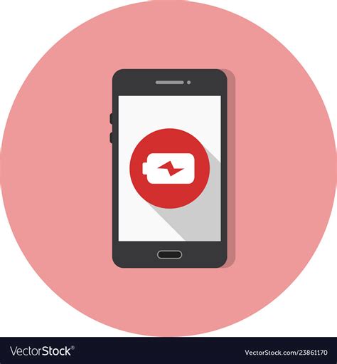 Charging Mobile Application Icon Royalty Free Vector Image