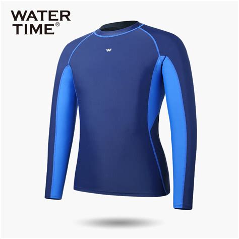 Watertime ชุดว่ายน้ำผู้ชายแบบใหม่ปี2023เสื้อแขนยาวกางเกงว่ายน้ำแช่น้ำพุร้อนแห้งเร็วชุดว่ายน้ำ