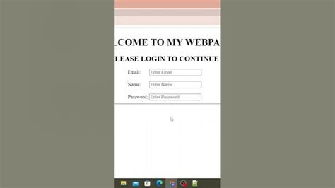 How To Make Create Form In Html Using Notepad Create A Simple Login Form Using Html اردو