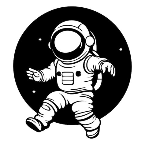 Premium Vector Astronaut In Outer Space Vector Illustration Of