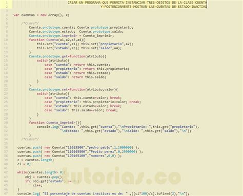 Poo Javascript Clase Consulta Cuenta