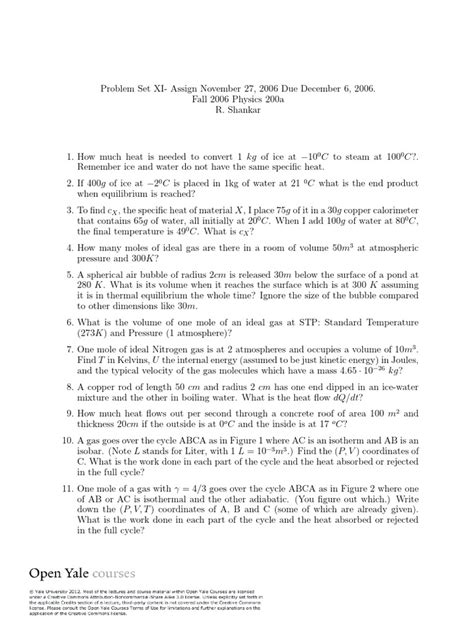 Problem Set 11 2 Pdf Heat Temperature