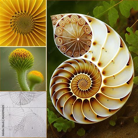Fibonacci Sequence And Gold Proportion Made With Generative Ai Stock
