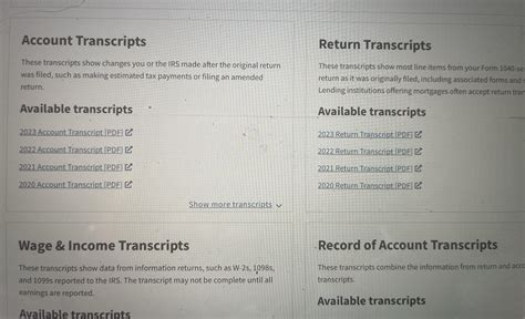 Irs Transcripts R Irs