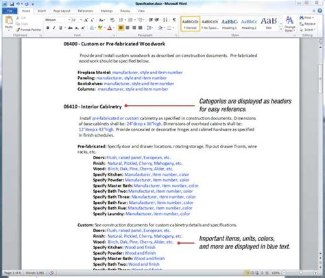 Construction Specification Format A Comprehensive Guide For Construction Professionals